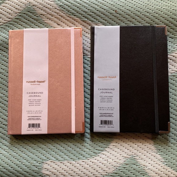 Russell+Hazel | Office | Rose Gold Or Black Casebound Journal Russell ...